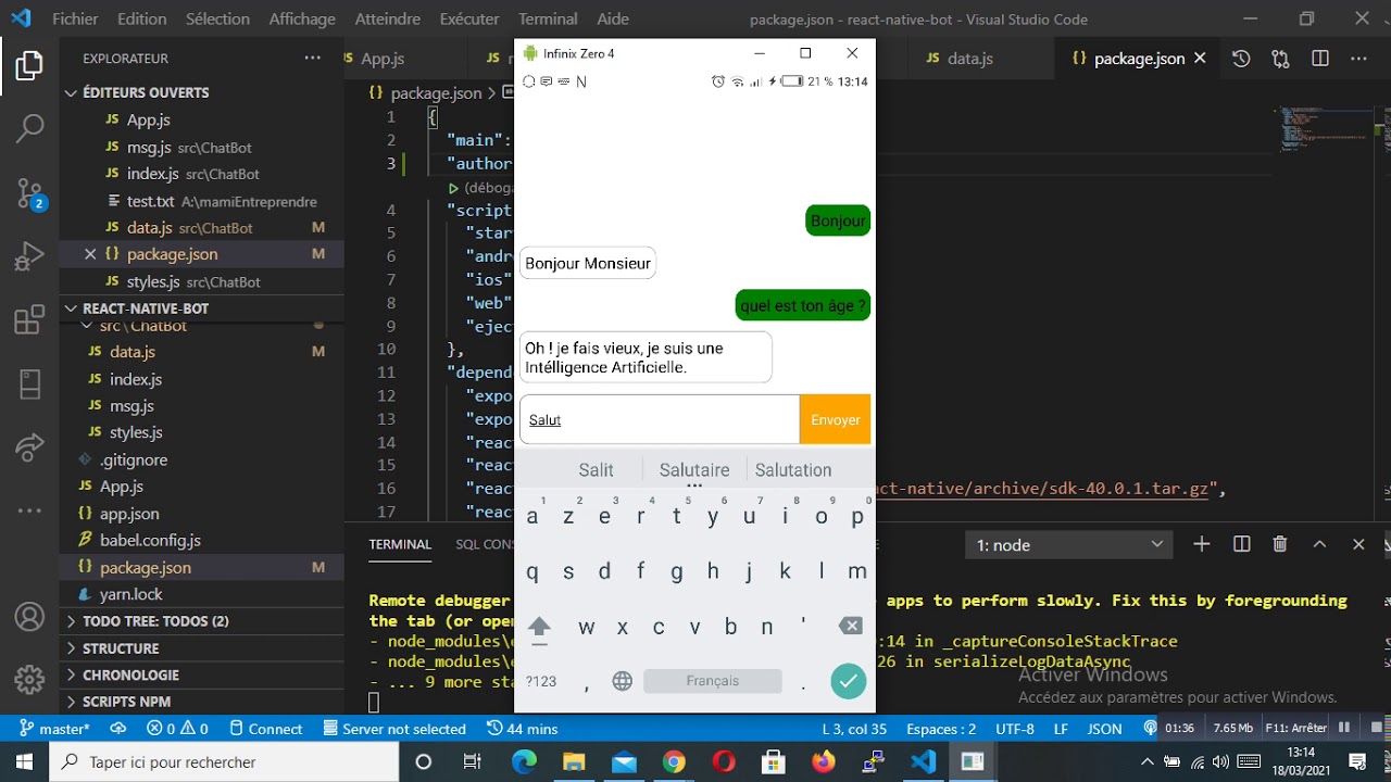Simple ChatBot - React Native