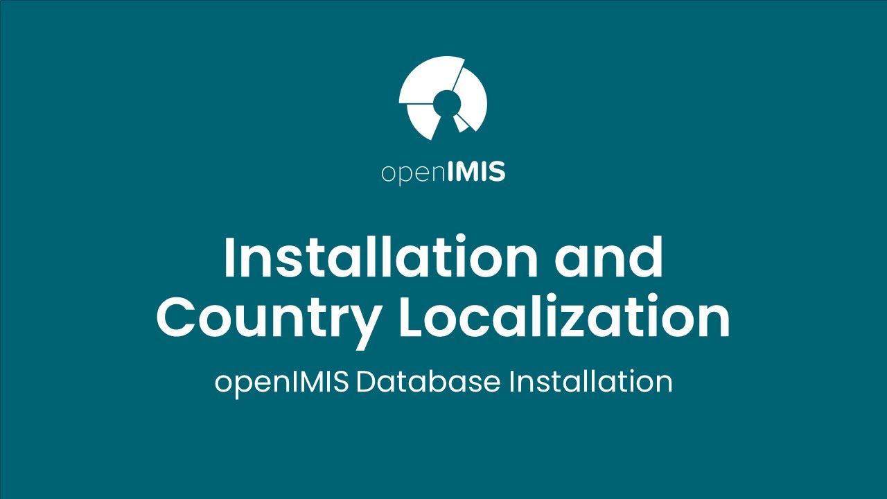 openIMIS Installation and Country Localization - Database Installation