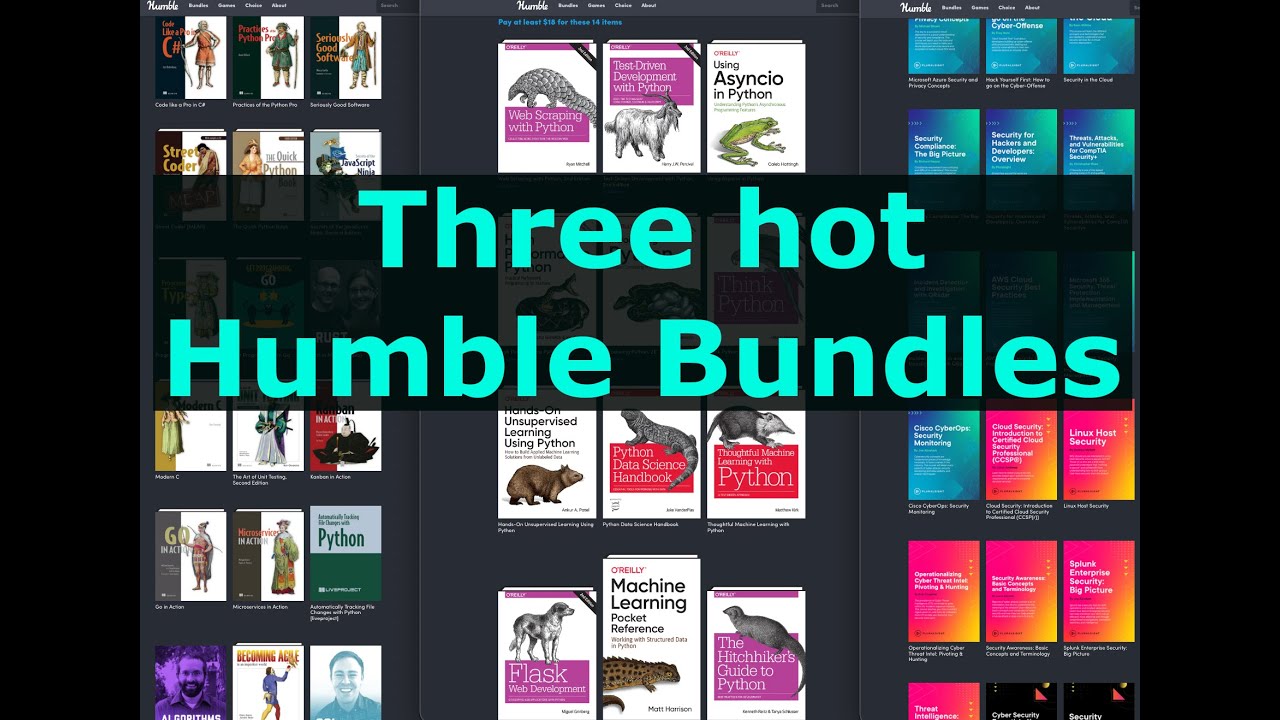 Humble Bundles! Python, Cybersecurity, and Coding