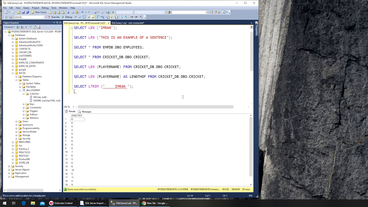 46 - SQL - TRIM