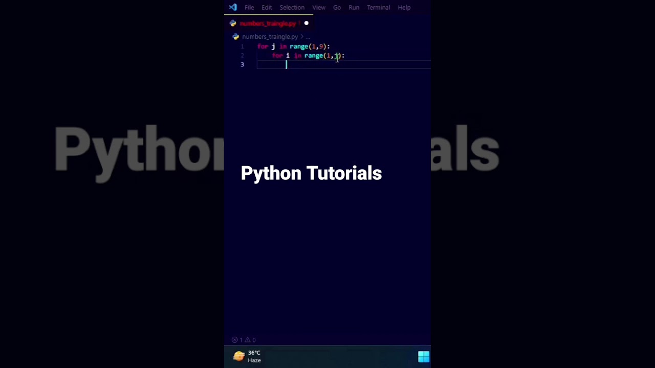 print number pattern in python | python 2023 tutorials