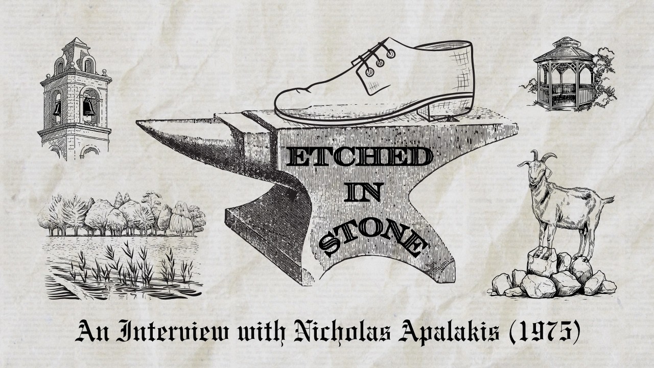 Book Service Episode 44:  An Interview with Nicholas Apalakis | Etched in Stone