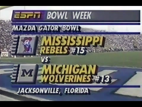 1991 Gator Bowl #12 Michigan vs #15 Ole Miss No Huddle