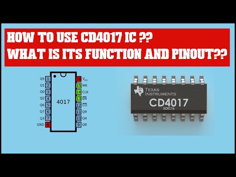 how to use electronic IC CD4017 ?? its pinout , output pulses and function. how to test it??
