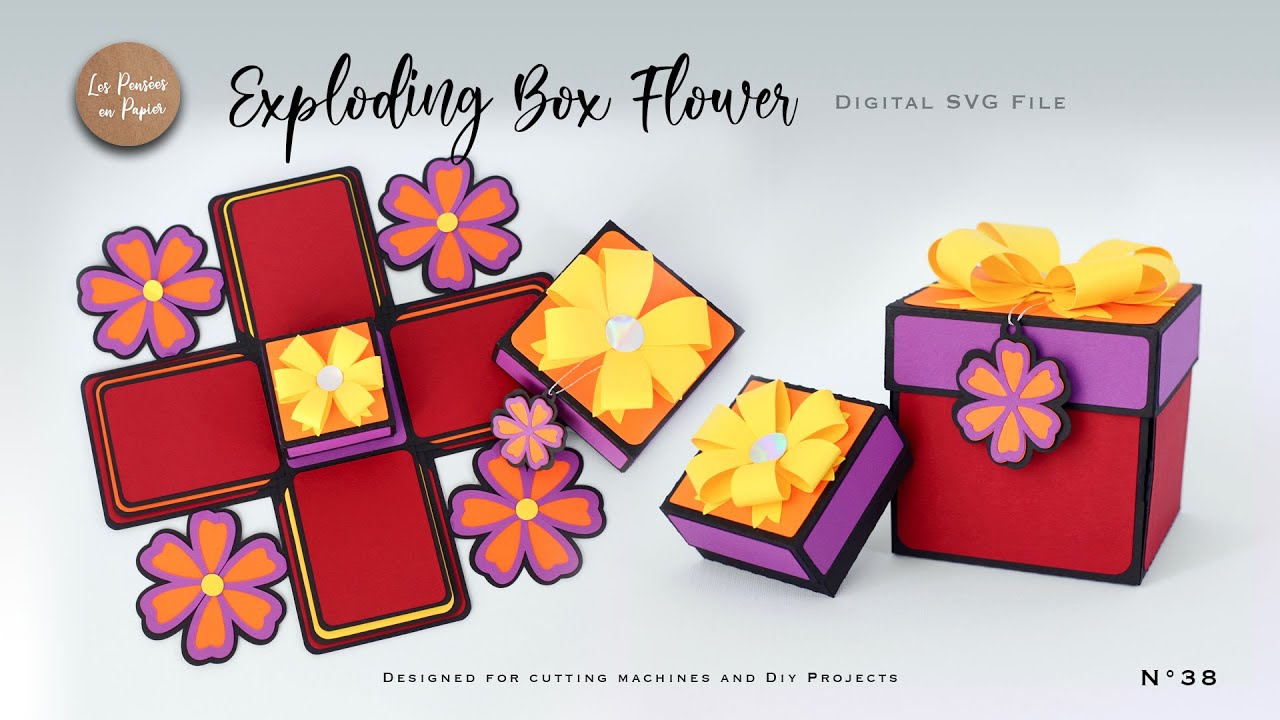 SVG PROJECT EXPLODING BOX FLOWER | ASSEMBLY TUTORIAL |  LPP | N38