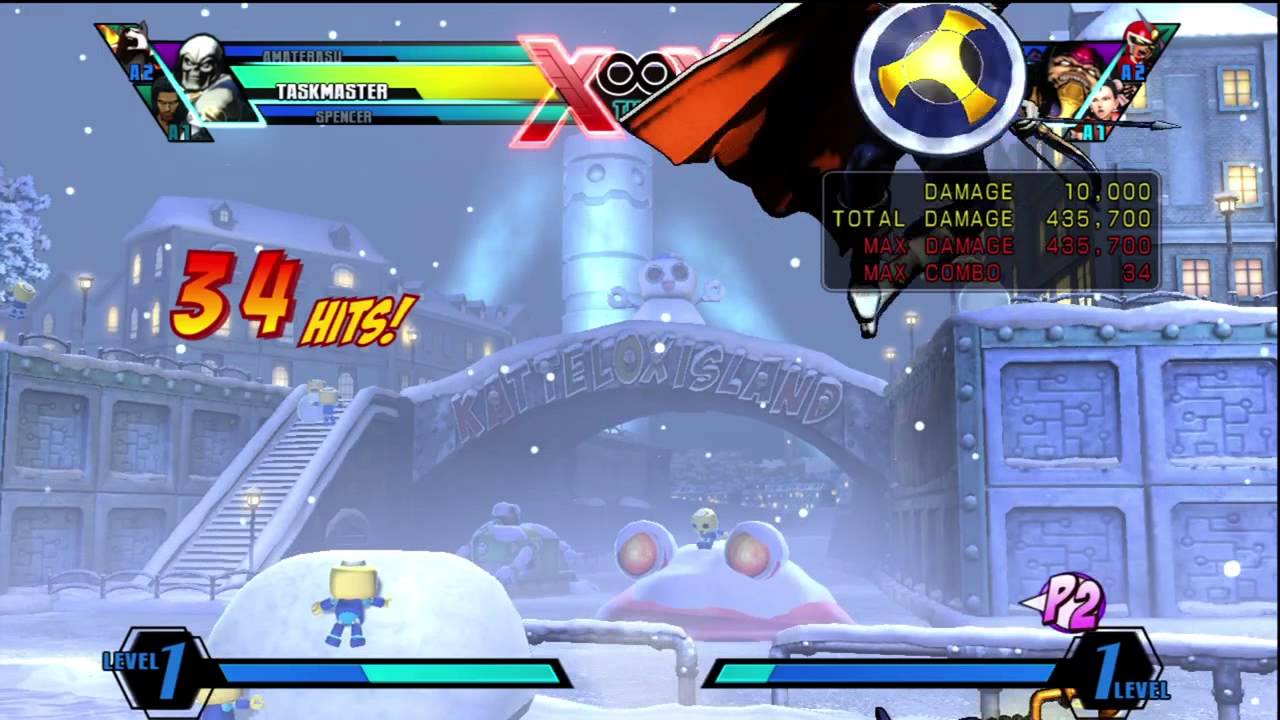 UMvC3: Taskmaster/Spencer throw, corner press, char specific loops