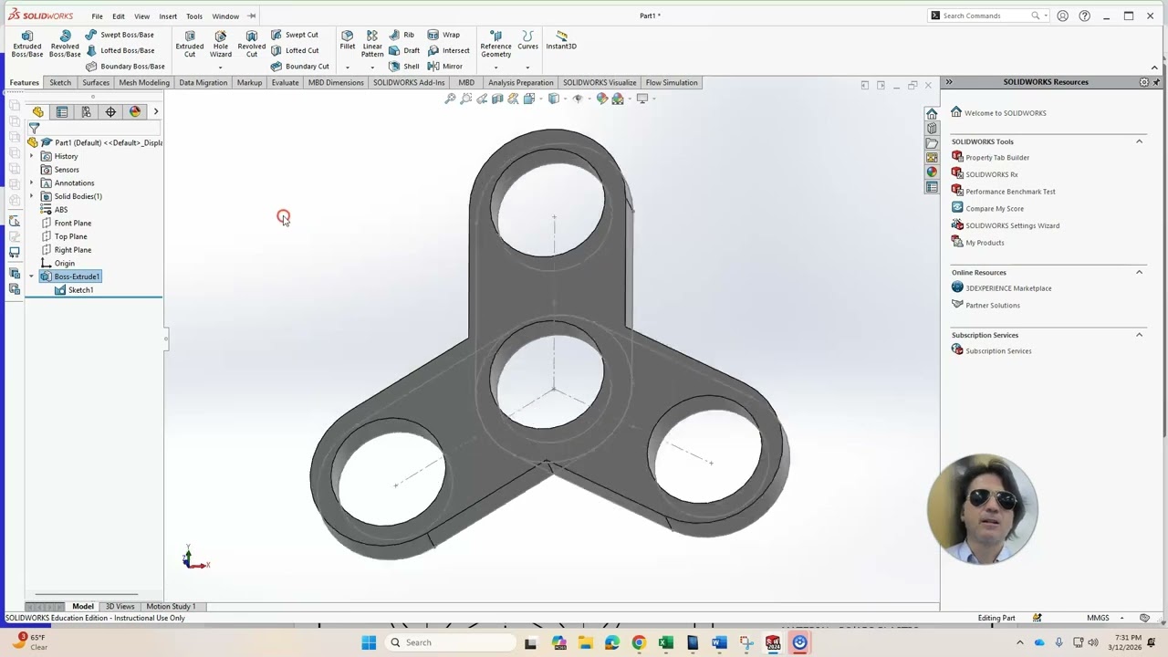 Concentric Mate SOLIDWORKS tutorial - make your fidget spinner