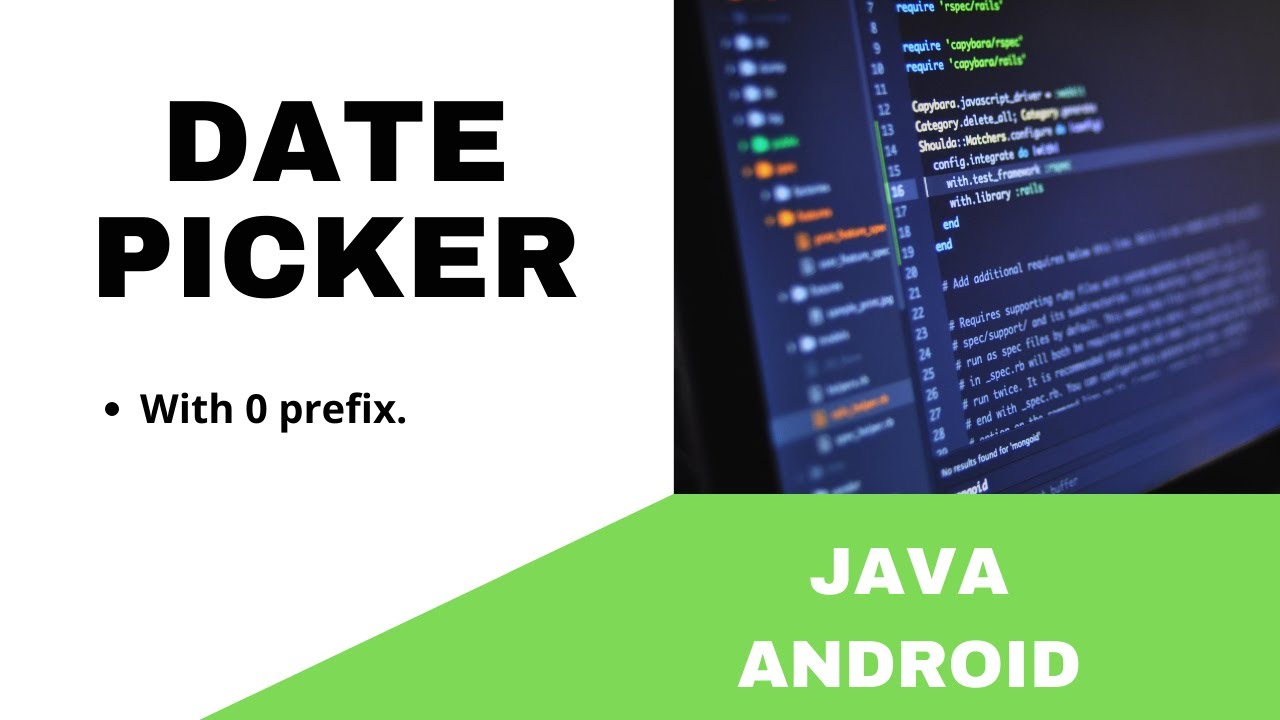 ANDROID - DATEPICKER TUTORIAL IN JAVA | WITH 