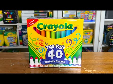 How Many Crayola Marker Colors are There? 40 Crayola Markers Swatches Review