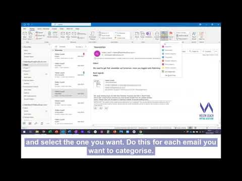 How to use categories in Outlook