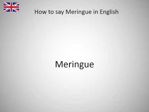 How to say Meringue in English?