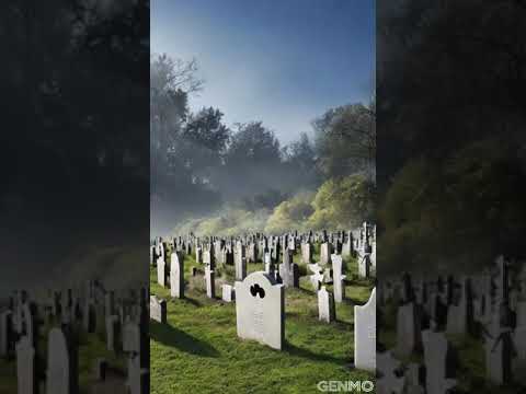 add a creepy graveyard in art | digital art of creepy graveyard #creepymoments #graveyards #aiart