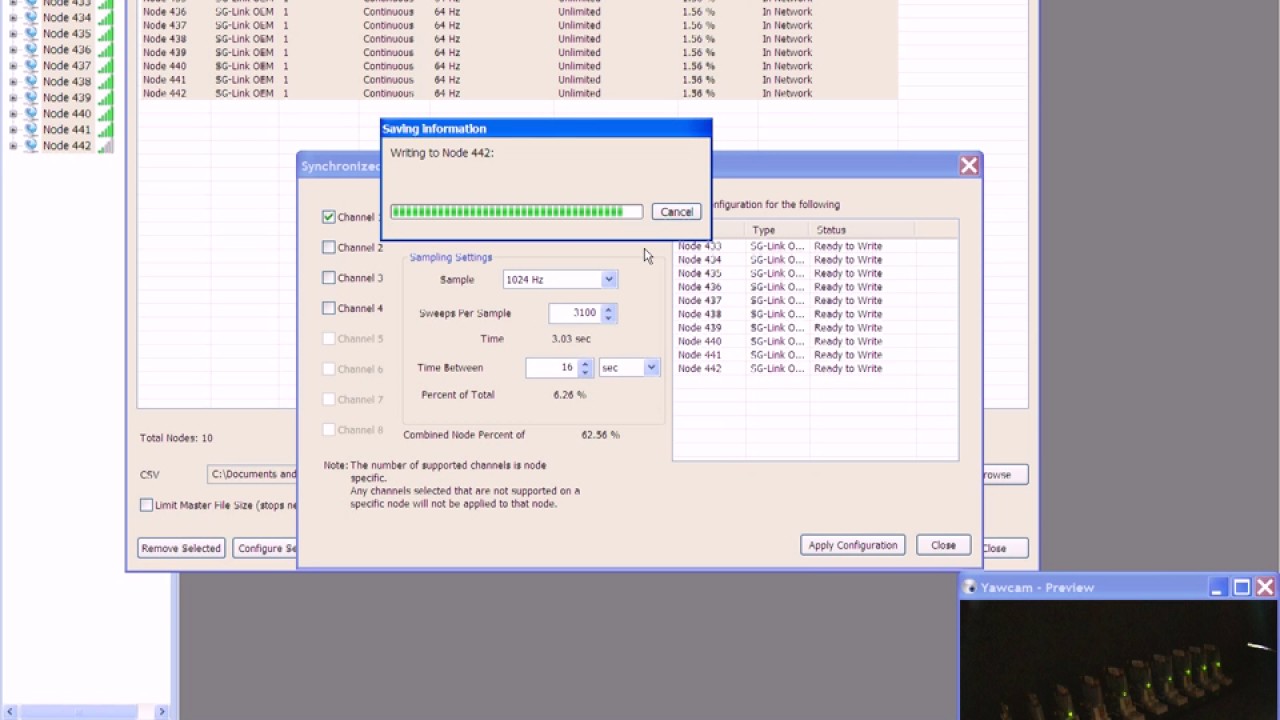 MicroStrain's Node Commander 2.0  Synchronized Sampling Burst Demo