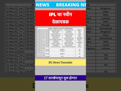 IPL 2025 new time table