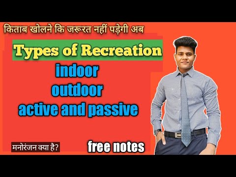 Types of Recreation Video Lecture - Physical Education for UGC NET