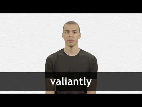 How to pronounce VALIANTLY in American English