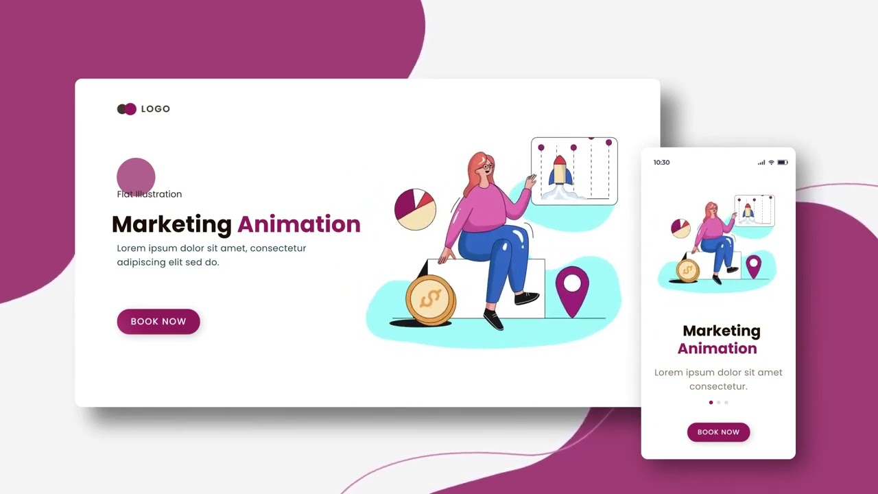 Business Marketing Animations - Flat Concept