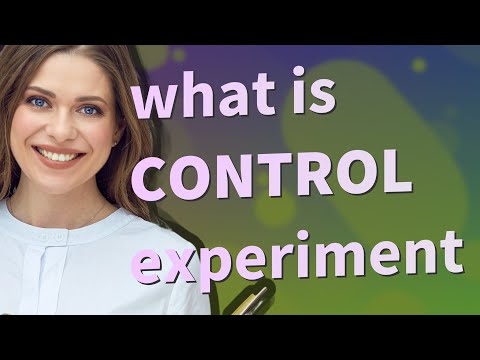 Control experiment | meaning of Control experiment