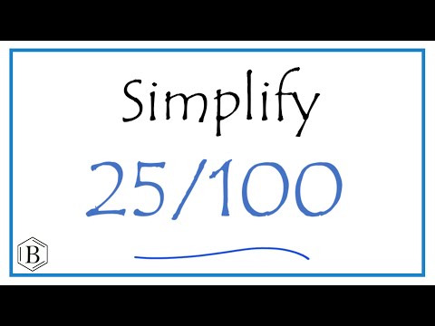How to Simplify the Fraction 25/100