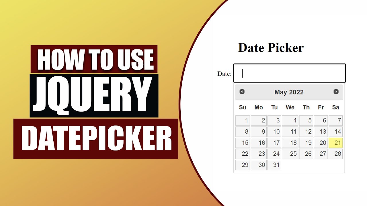 jQuery datepicker | jQuery tutorial