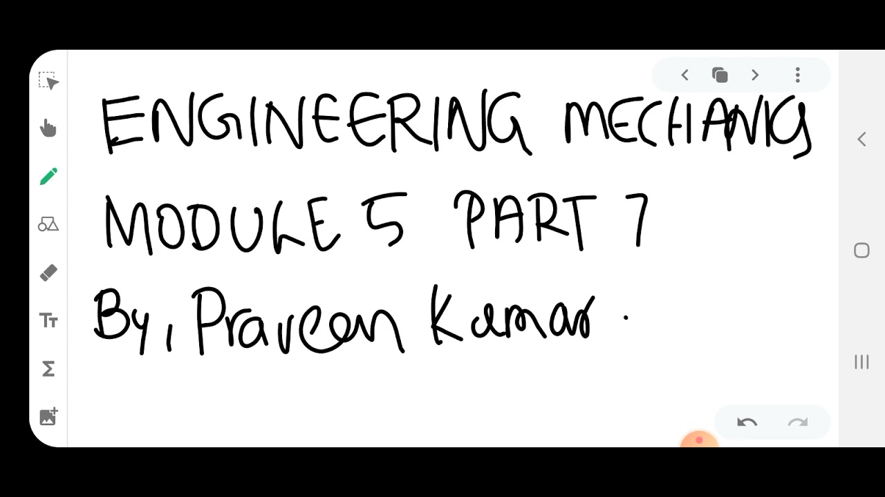 ENGINEERING MECHANICS KTU MODULE 5 PART 7