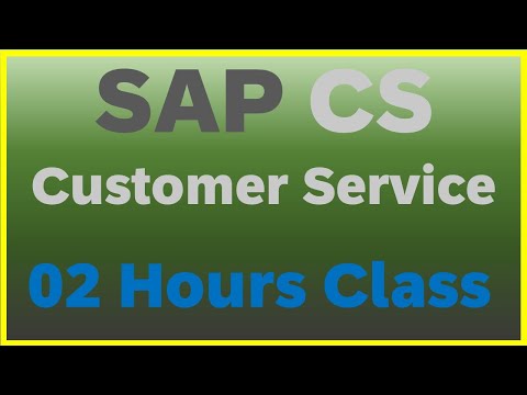 SAP Customer Service (CS/SM) Training || SAP CS (Customer Service) Online Course