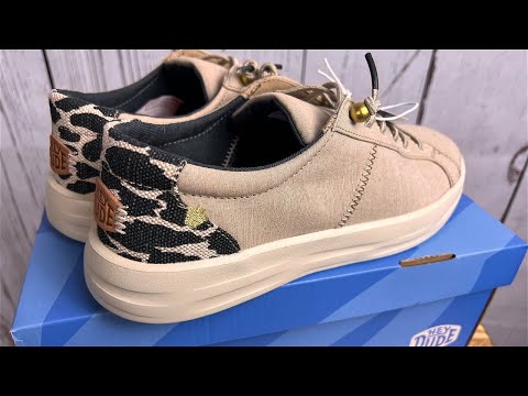 Hey Dude Womens Karina Shoes - Color Tan and Leopard