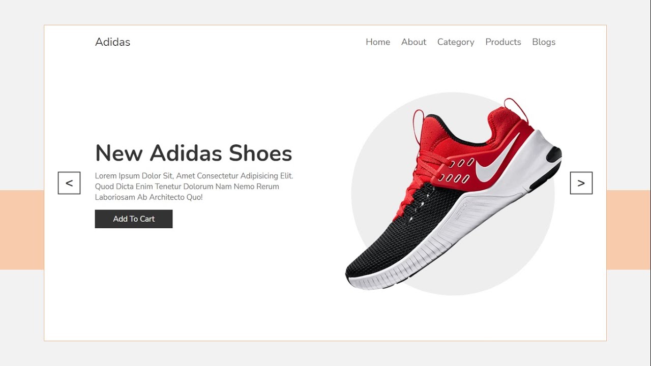Product Landing Page UI Design Using HTML CSS and JAVASCRIPT | Product Slider Using Javascript