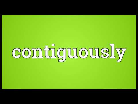 Contiguously Meaning