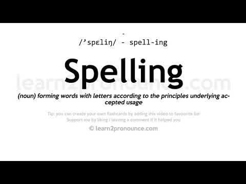 Spelling pronunciation and definition