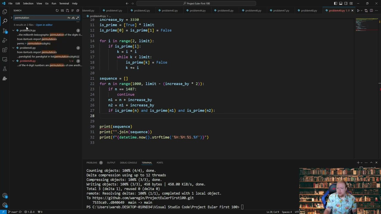 Project Euler Problem 49: Prime Permutations