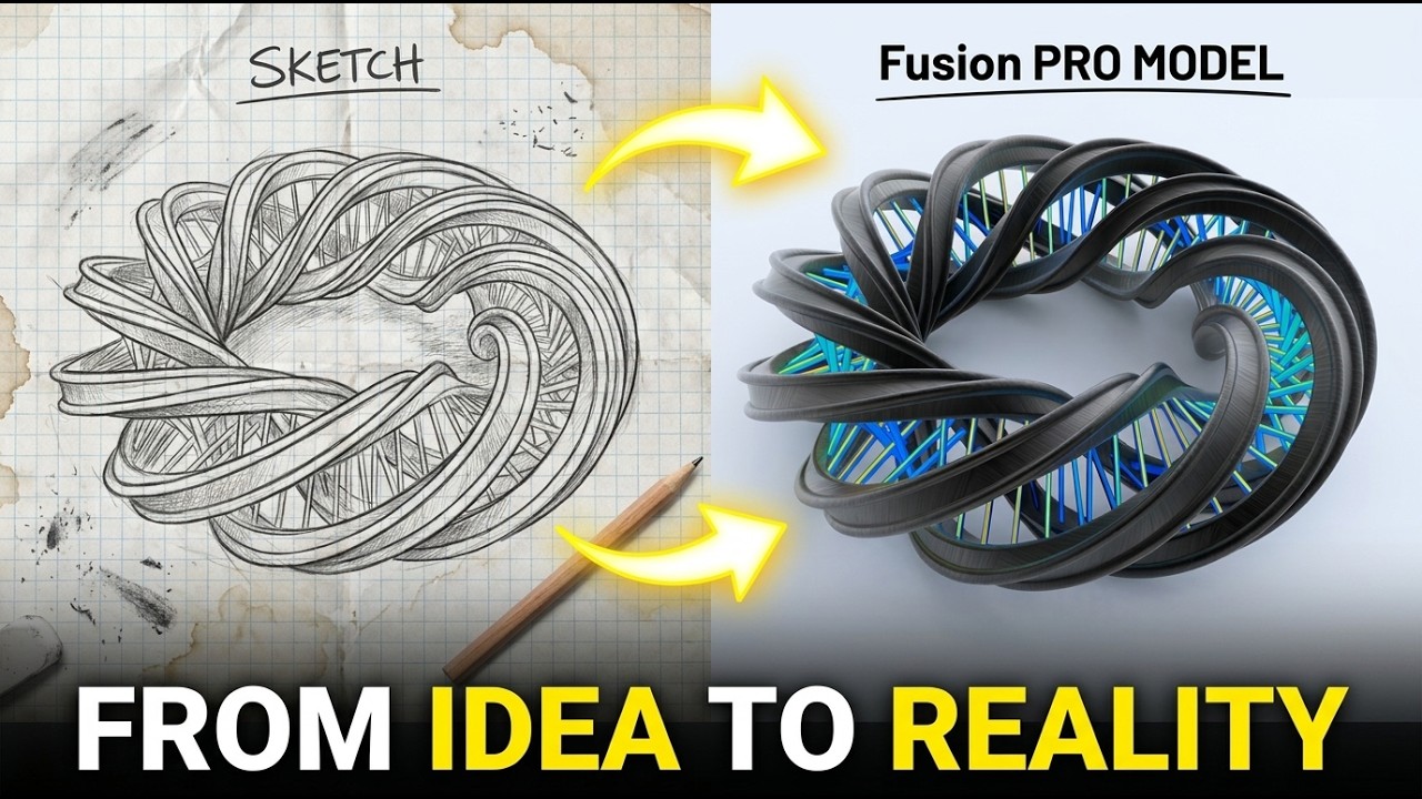 Fusion 360 From Zero | Beginner Step-by-Step Modeling Tutorial #29 Mobius DNA