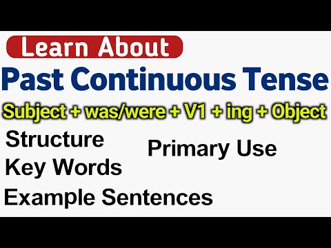Past Continuous Tense  | Tenses In English Grammar | Past Progressive Tense