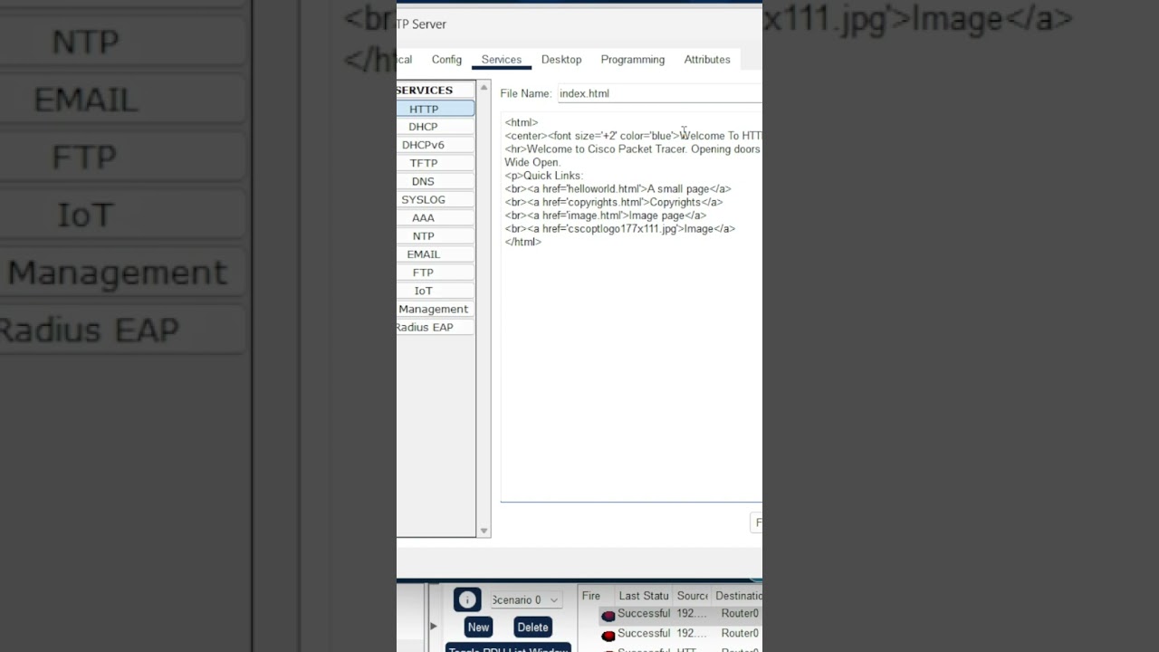 HTTP/HTTPS Server Configuration in Packettracer | Networking Acacademy | #https | #http | #ccna