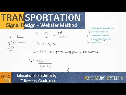 Traffic Signal Design: Webster Method Video Lecture - Civil Engineering ...