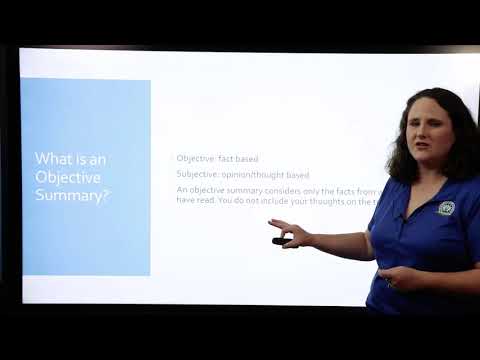 Lesson 1_ What is an objective summary?