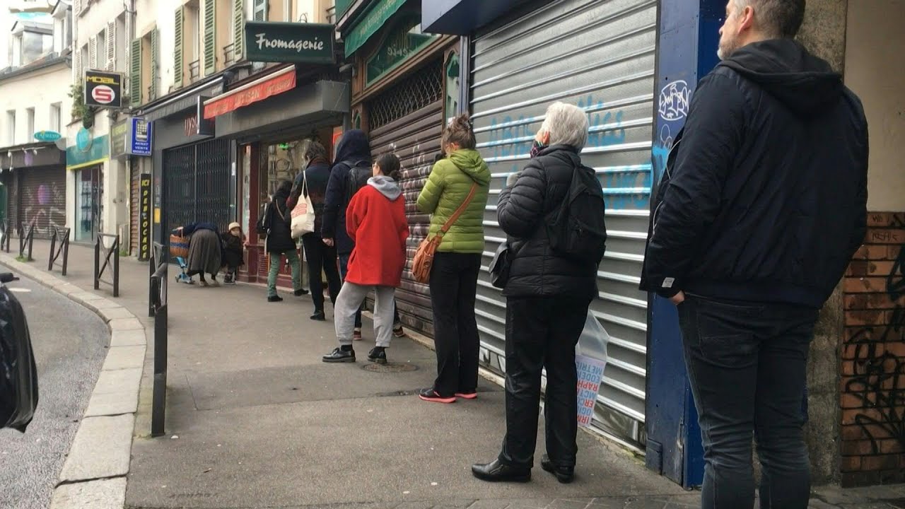 Queues form at supermarkets as Parisians heed anti-coronavirus measures | AFP