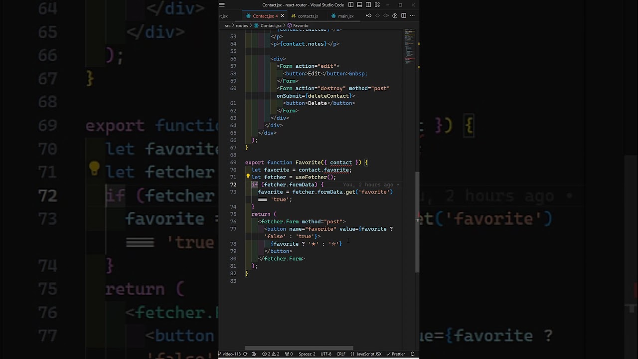 Get the submitted form data using fetcher hook in react router - react18 #react #javascript
