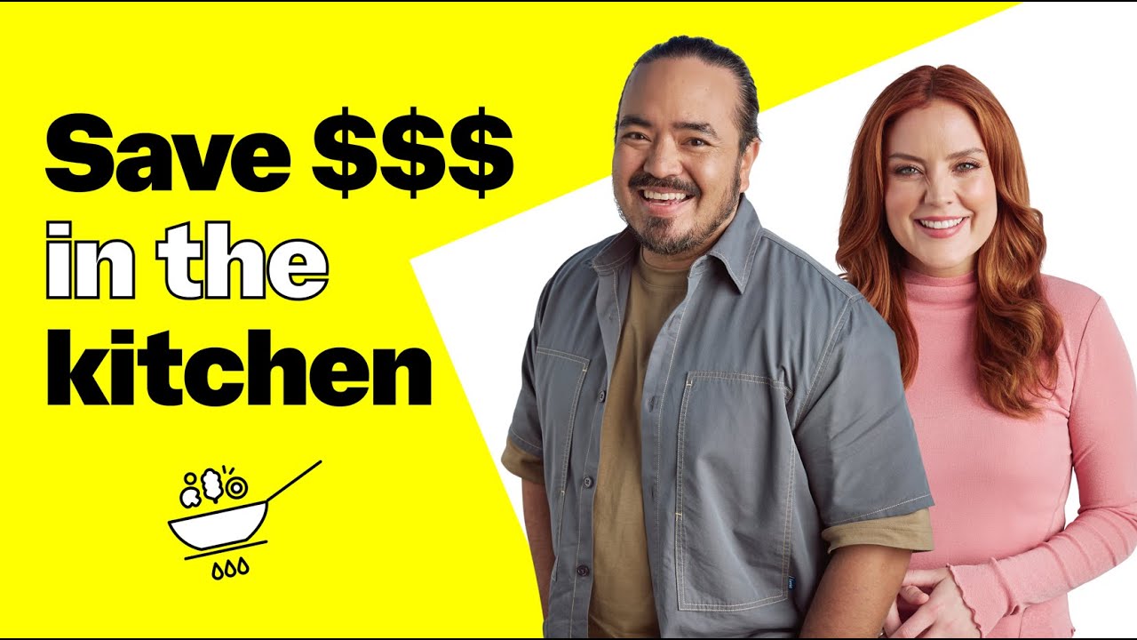 Chef Adam Liaw shows The Brighter Side host Georgie Tunny how to stretch her food budget