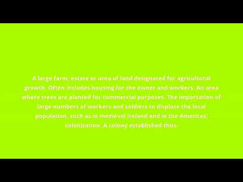 what is the meaning of plantation