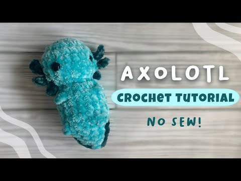 Mini Axolotl amigurumi pattern! | Easy and no sew!