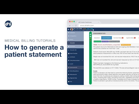 How to generate a patient statement | Medical Billing Demo