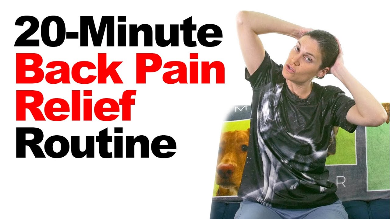 20-Minute Back Pain Relief Routine with Real-Time Stretches & Exercises - Ask Doctor Jo