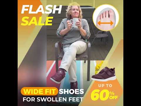 Comfortable Diabetic Shoes for Women | FitVille EasyTop V4 | Extra Wide, Adjustable & Supportive Fit