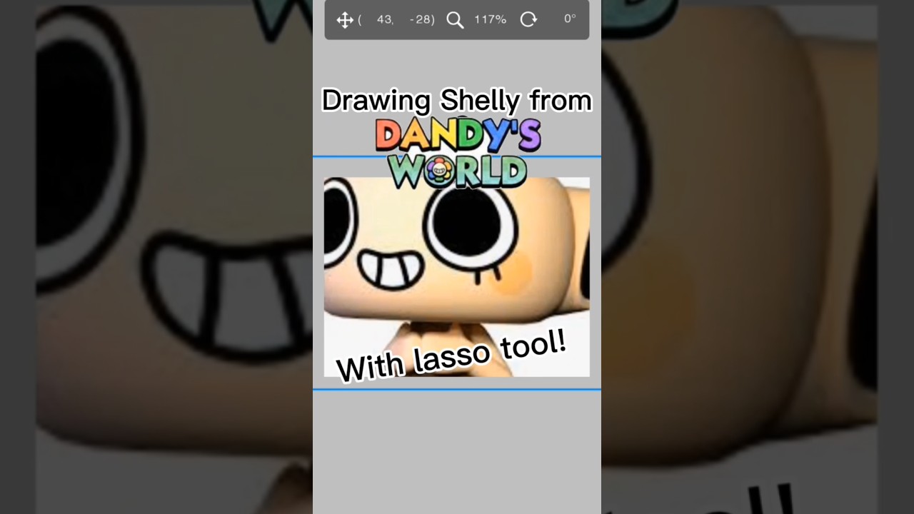 Drawing Shelly from Dandy's World with lasso tool!  #dandysworld #ibispaintx #digitalart #drawing