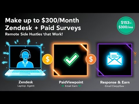 Make Up to $153–$300/Month: Zendesk, PaidViewpoint & Response&Earn