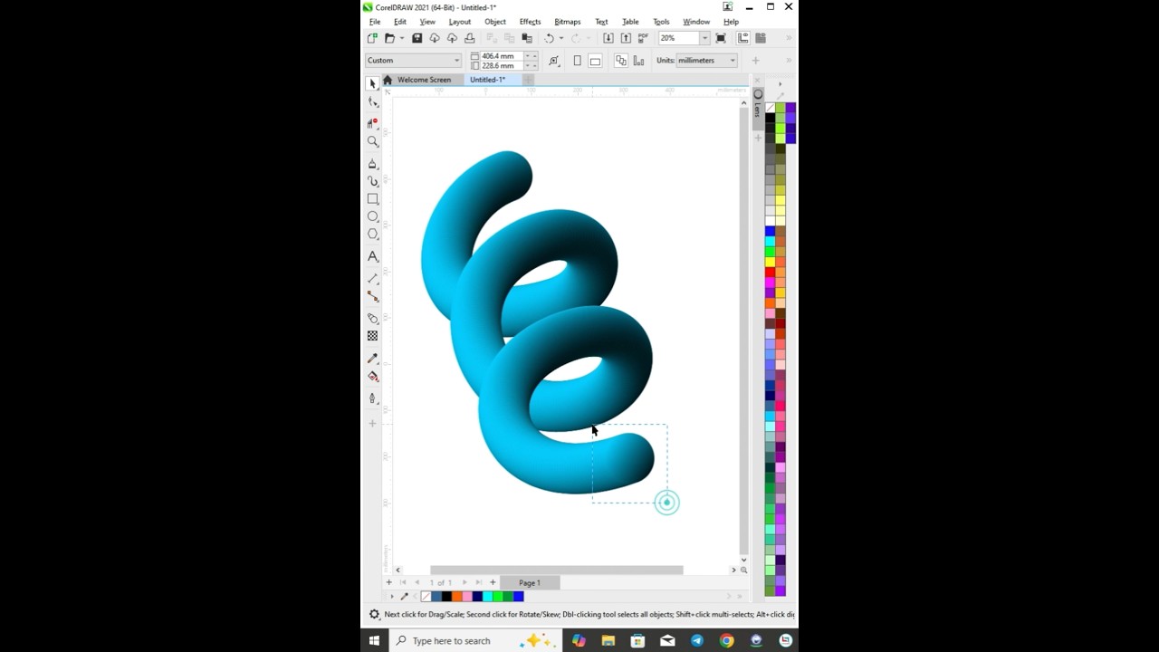 Coreldraw Tutorial - Amazing Spiral | Design Use Bland Tool Apply
