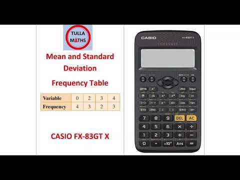 Mean and Standard Deviation from Frequency Table on Casio fx-83GT X new calculator