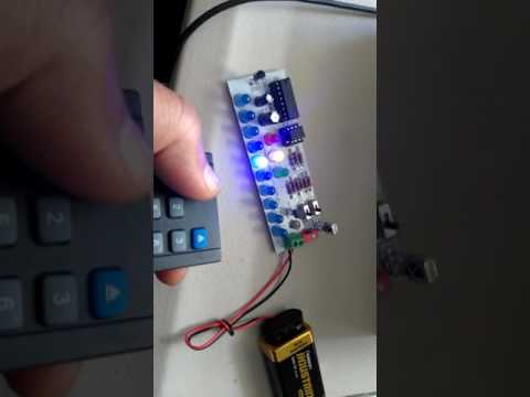 Basic LED chaser using NE555, CD4017, LDR and infrared sensor