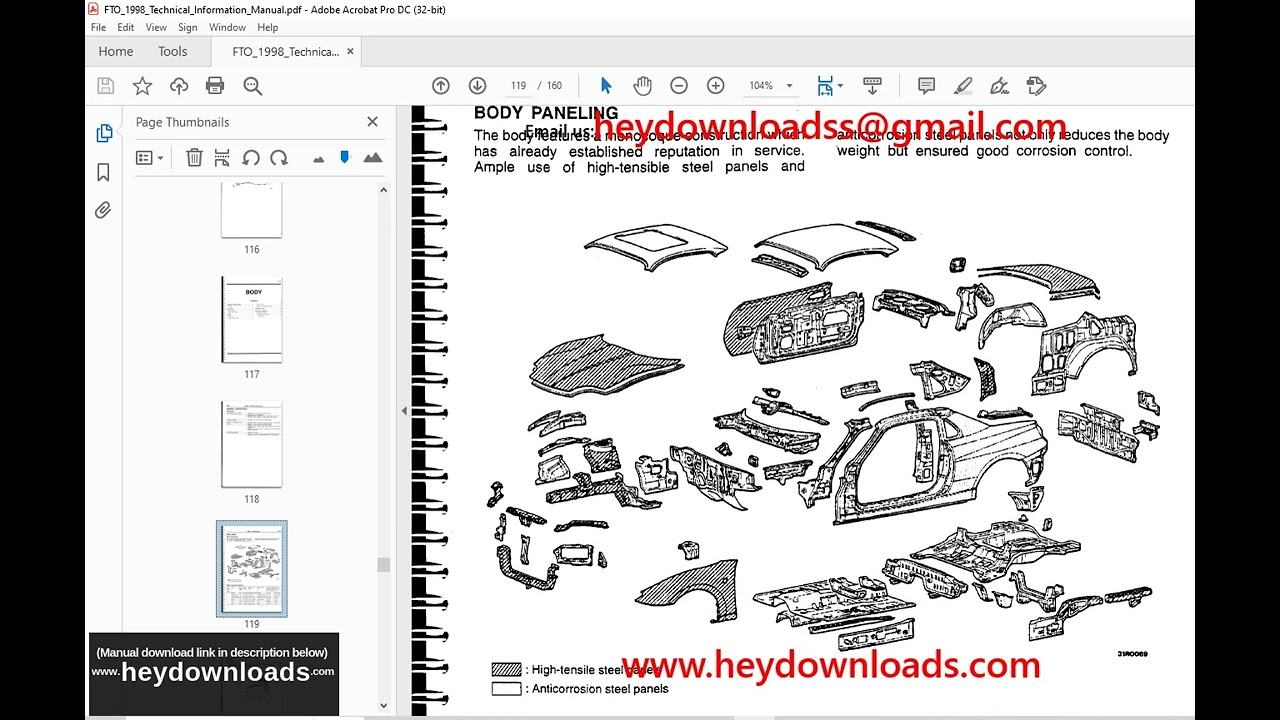 Mitsubishi FTO '98 Technical Information Manual - PDF